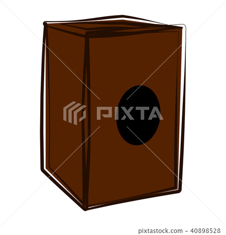 Isolated cajon sketch. Musical instrument - Stock Illustration ...
