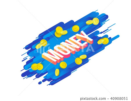Vector money vibrant gradient poster template - Stock Illustration ...