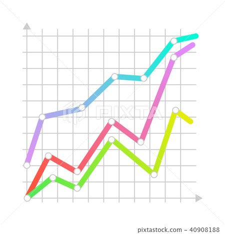 Vector linear graph chart icon - Stock Illustration [40908188] - PIXTA