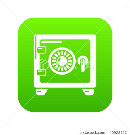 Safe icon green vector - Stock Illustration [40922322] - PIXTA