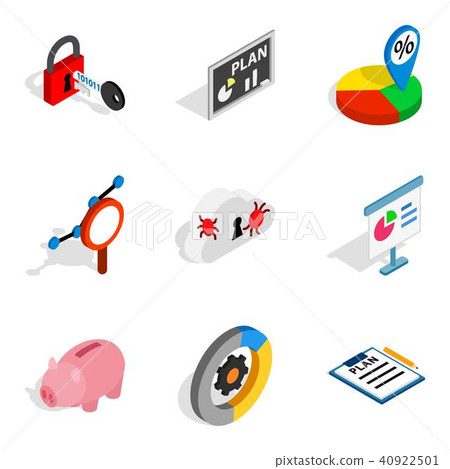 World web icons set, isometric style - Stock Illustration [40922501 ...