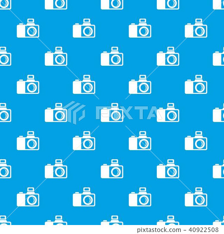 Photocamera pattern vector seamless blue - Stock Illustration [40922508 ...
