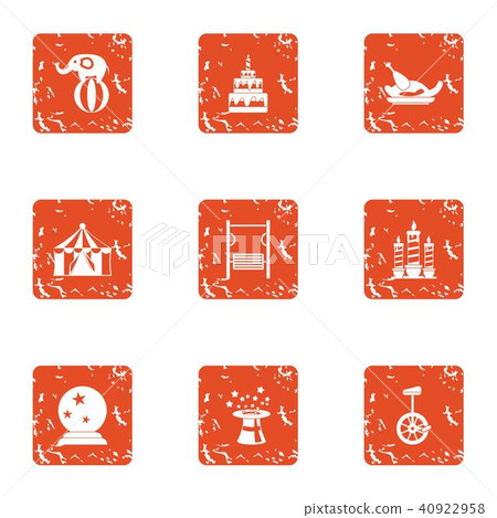 Wizardry icons set, grunge style - Stock Illustration [40922958] - PIXTA