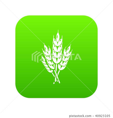 Wheat icon green vector - Stock Illustration [40923105] - PIXTA