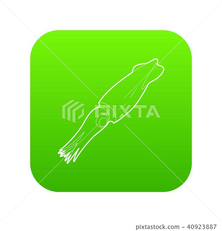 Squid icon green vector - Stock Illustration [40923887] - PIXTA