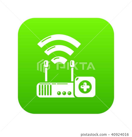 Router repair icon green vector - Stock Illustration [40924016] - PIXTA