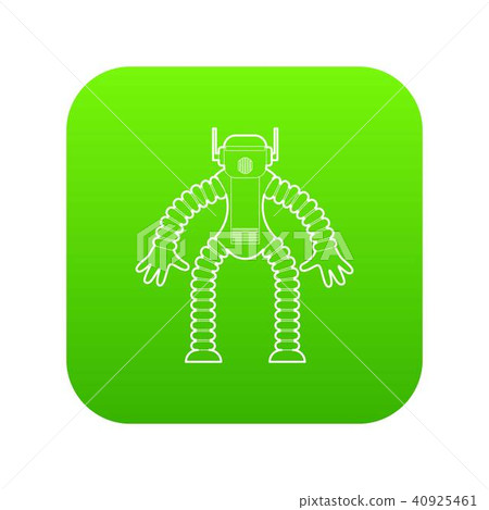 Robot monkey icon green vector - Stock Illustration [40925461] - PIXTA
