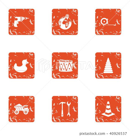 Freeway icons set, grunge style - Stock Illustration [40926537] - PIXTA