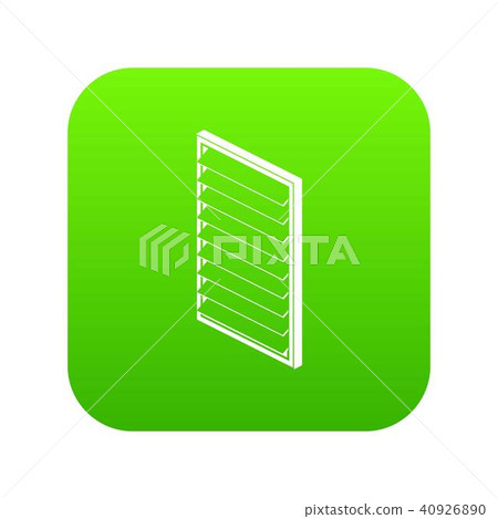Rectangular window frame icon green vector - Stock Illustration ...
