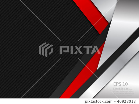 Abstract vector waves design red silver and black - Stock Illustration ...