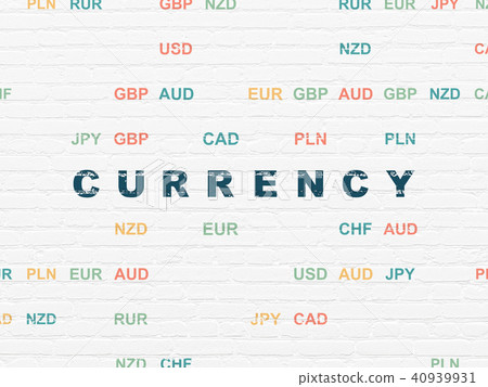 Currency concept: Currency on wall background - Stock Illustration ...