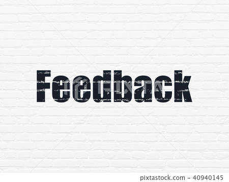 Business concept: Feedback on wall background - Stock Illustration ...