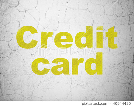 Banking concept: Credit Card on wall background - Stock Illustration ...