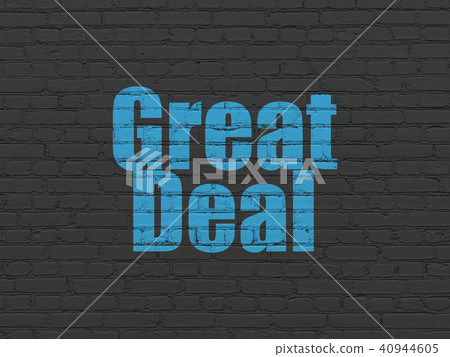 Business concept: Great Deal on wall background - Stock Illustration ...