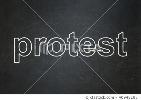 Politics concept: Protest on chalkboard background - Stock Illustration ...