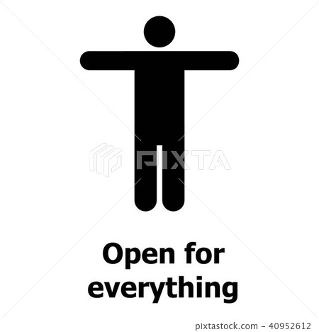 Open for everything icon, simple style - Stock Illustration [40952612 ...