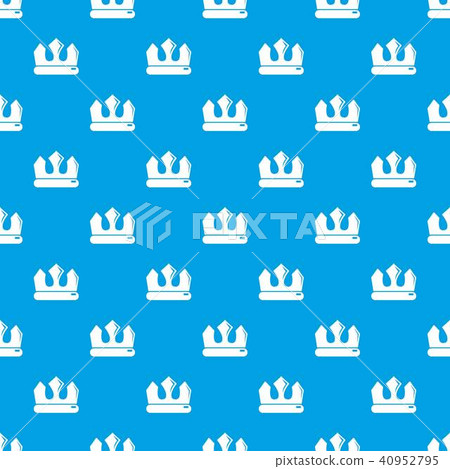 Bronze crown pattern vector seamless blue - Stock Illustration ...