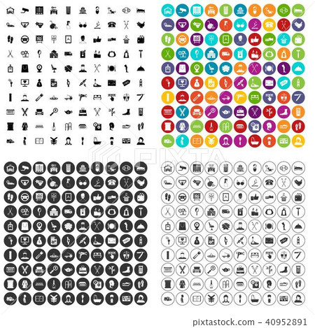 100 service icons set vector variant - Stock Illustration [40952891 ...