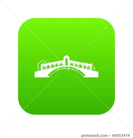 Bridge icon digital green - Stock Illustration [40953474] - PIXTA