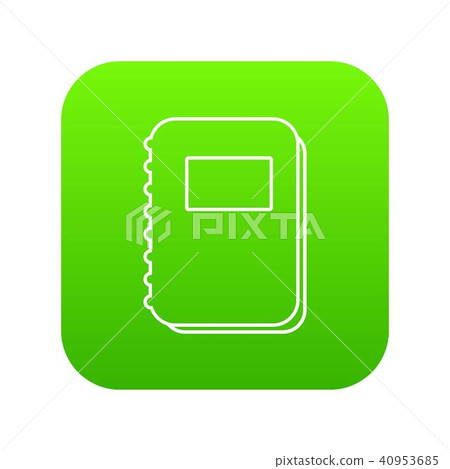 Notebook icon green vector - Stock Illustration [40953685] - PIXTA