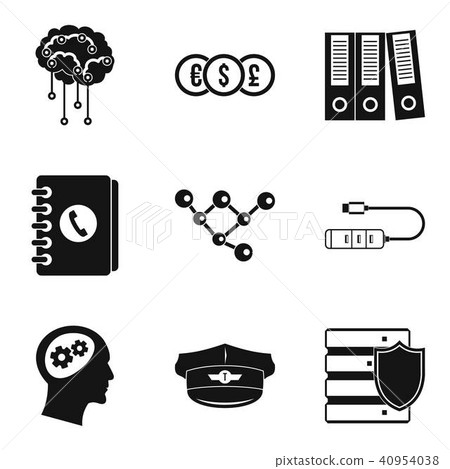 Work plan icons set, simple style - Stock Illustration [40954038] - PIXTA