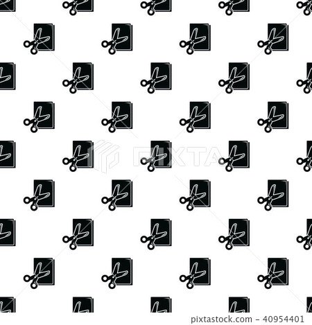 Scissors paper pattern vector seamless - Stock Illustration [40954401 ...
