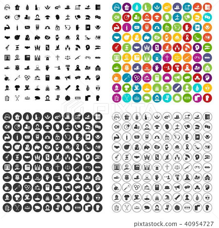 100 victim support icons set vector variant - Stock Illustration ...