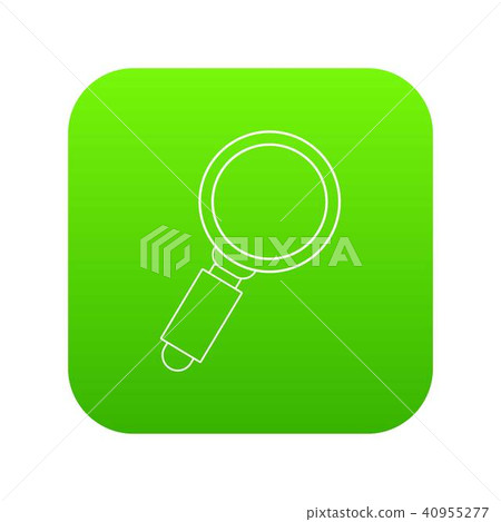 Loupe icon green vector - Stock Illustration [40955277] - PIXTA