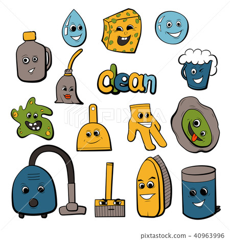 Cartoon objects for clean up. - Stock Illustration [40963996] - PIXTA