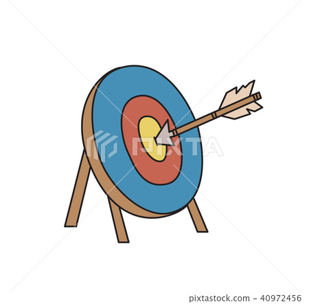Target and arrow. Objective symbol. Goal icon.... - Stock Illustration ...