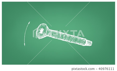 Sketch of Thread Cutting Machine Screw Blueprint - Stock Illustration ...