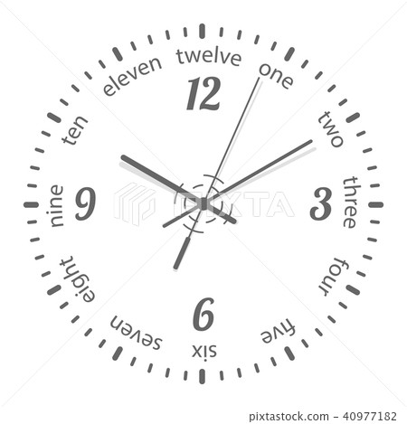 Clock face. Dial plate. - Stock Illustration [40977182] - PIXTA