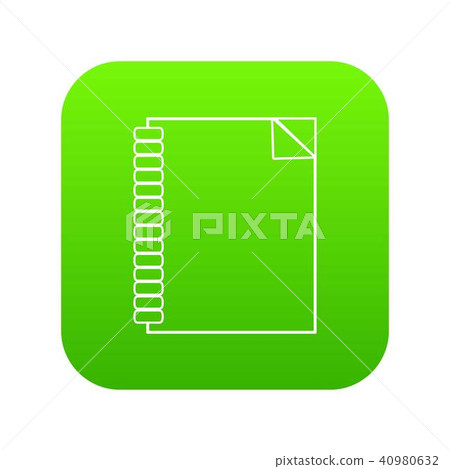 Notebook icon green vector-插圖素材 [40980632] - PIXTA圖庫