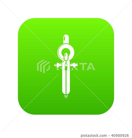 Compass icon green vector - Stock Illustration [40980926] - PIXTA