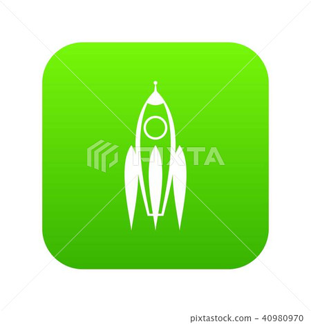 Rocket icon digital green-插圖素材 [40980970] - PIXTA圖庫