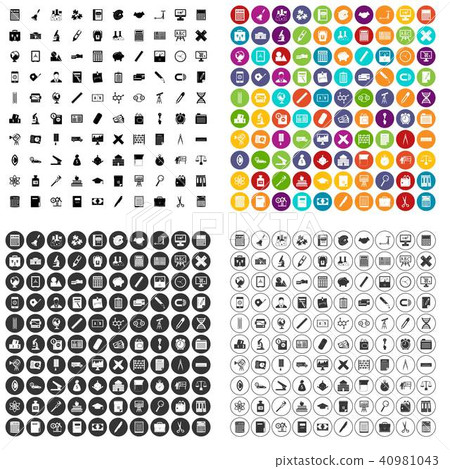 100 calculator icons set vector variant - Stock Illustration [40981043 ...