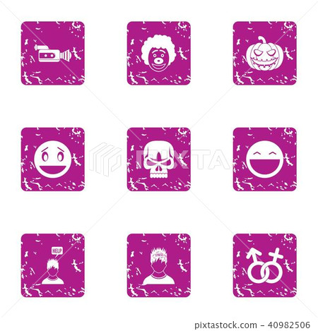 Personal choice icons set, grunge style - Stock Illustration [40982506 ...