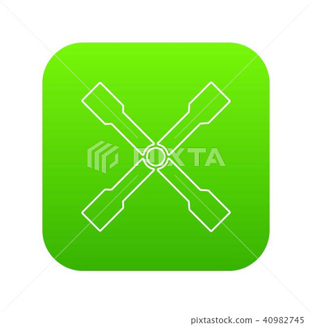 Spanner icon green vector - Stock Illustration [40982745] - PIXTA