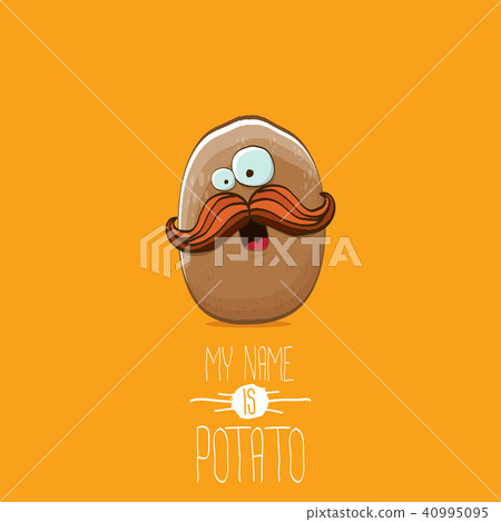 vector brown potato cartoon character isolated... - Stock Illustration ...