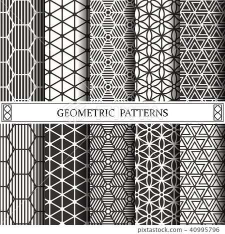 hexagon geometric vector pattern,pattern fills - Stock Illustration ...