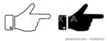 Hand index finger icon set - Stock Illustration [41002413] - PIXTA