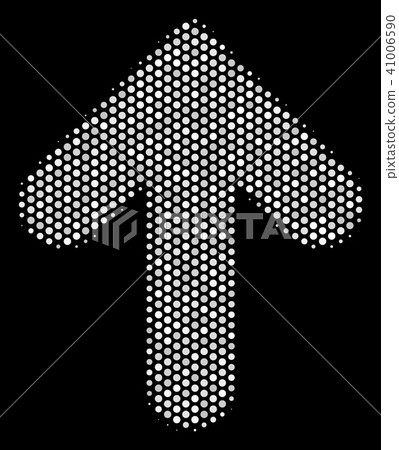 White Dotted Arrow Direction Icon - Stock Illustration [41006590] - PIXTA