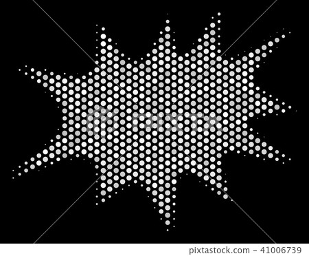 White Pixel Boom Bang Icon - Stock Illustration [41006739] - PIXTA