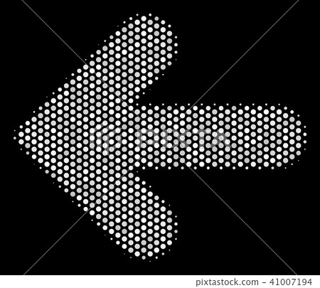 White Dotted Arrow Left Icon - Stock Illustration [41007194] - PIXTA