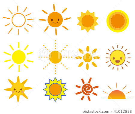 Sun icon mark set - Stock Illustration [41012858] - PIXTA