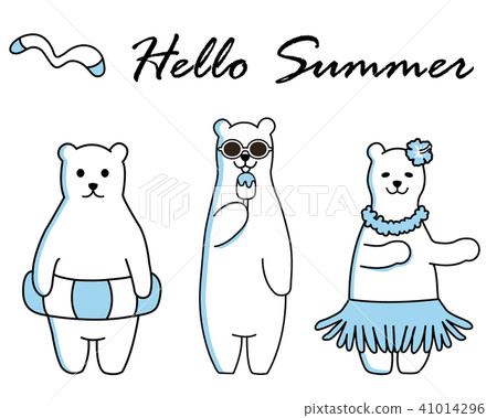 Flappy polar bear hand drawn illustration - Stock Illustration ...