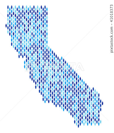 California Map Population Demographics - Stock Illustration [41018373 ...