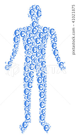 Euro Symbol Human Figure - Stock Illustration [41021875] - PIXTA