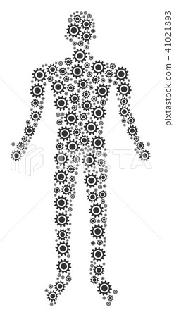 Cog Human Figure - Stock Illustration [41021893] - PIXTA