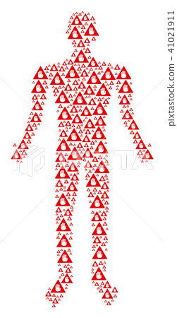 Caution Person Figure - Stock Illustration [41021911] - PIXTA